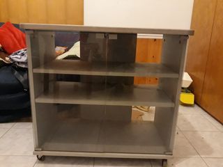 MOBILE PORTA TELEVISIONE ANTINE IN VETRO GRIGIO