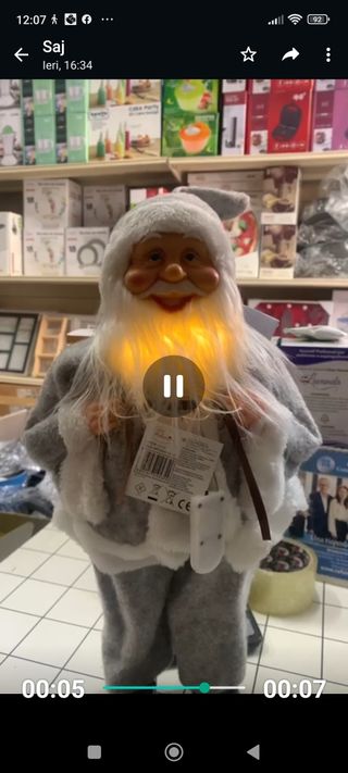 Babbo Natale 40 cm con led