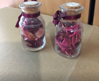 barattolo in vetro pezzi 2 con erbe secche