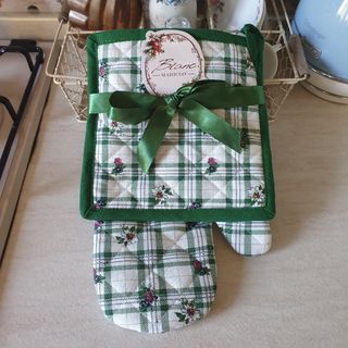 Set guanto + presina da forno tovagliato
