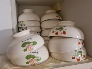 ciotole ceramica/gres effetto crackle vintage