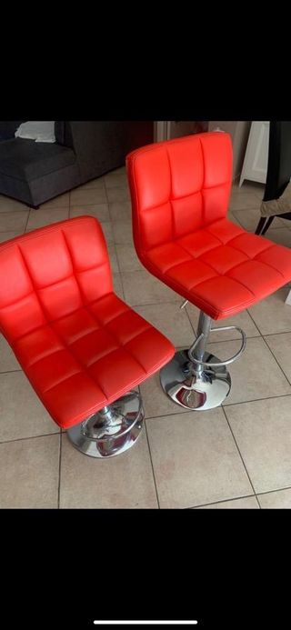 sgabelli rossi ecopelle