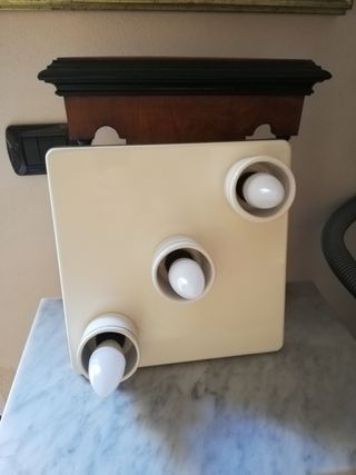 Plafoniera anni 70 a tre luci italiana