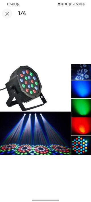 PROIETTORE LUCI LED FARO 36 LED RGB MIXAGGIO MORBI