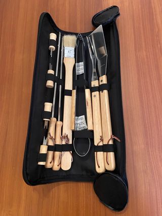 Kit barbecue portatile da 10 pezzi