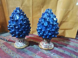 Pigne Blue cobalto, Caltagirone arte.