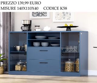 MOBILE BLU PER SALOTTO SOGGIORNO CAMERA NUOVO