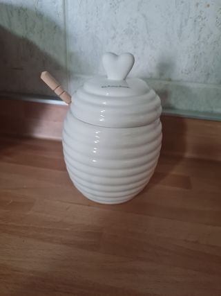 Barattolo porta miele, con coperchio, in ceramica