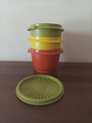 Tupperware 3 contenitori + 1 coperchio