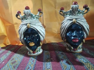 Testa morenas in ceramica Caltagirone