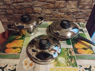 Tris pentola + padella +secuquick AMC