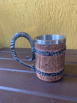 TAZZA VICHINGA IN RESINA E ALLUMINIO