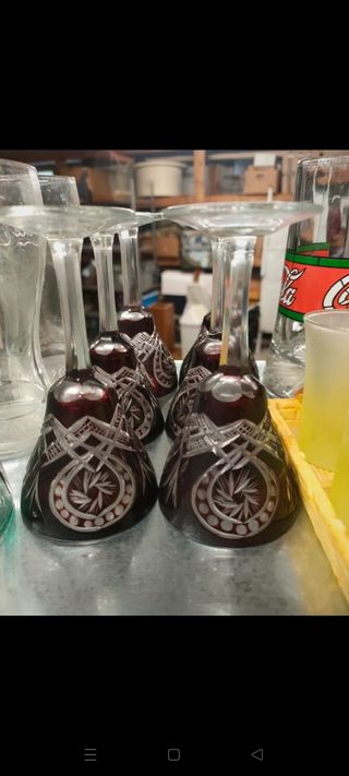 Bicchieri e bottiglia vintage anni 70