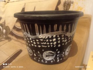 Sottovaso dipinto a mano