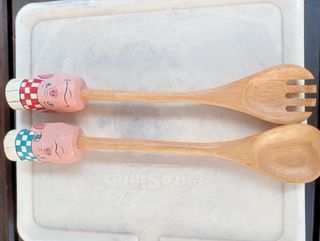 Simpatici cucchiaio e forchetta