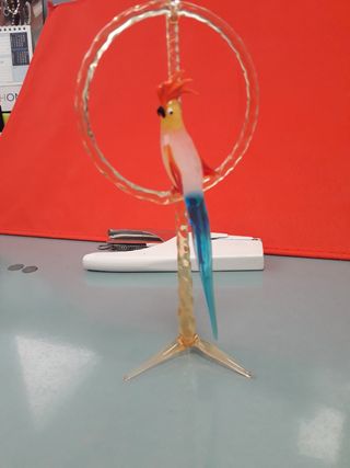 Pappagallino in vetro di.murano