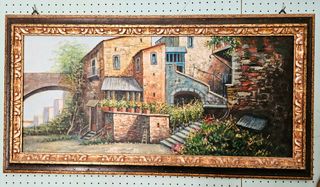 Paesaggio rustico, olio su tela