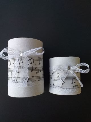 Coppia barattoli decorati