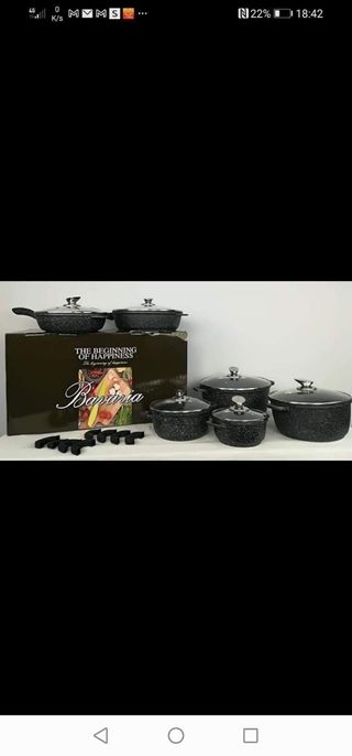 set di pentole in pietra lavica 20 pezzi