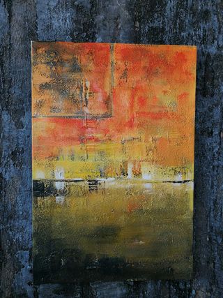 Quadro astratto materico dipinto a mano