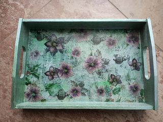 Set 9 oggetti a decoupage