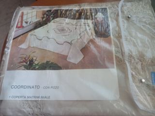 Coperta antica, in pizzo, PURO LINO