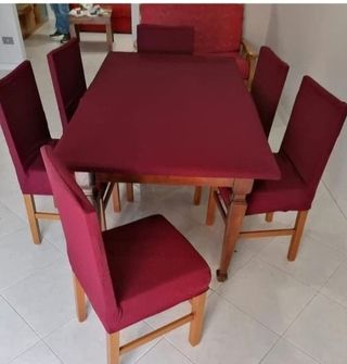 Set copritavolo + 6 coprisedia in microfibra