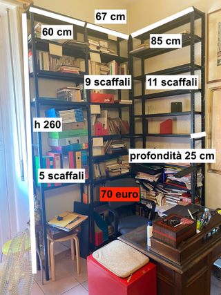 Scaffale in ferro laccato nero