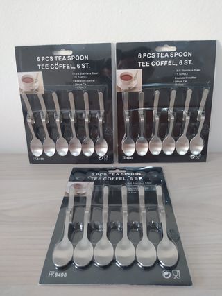 Set 18 cucchiaini acciaio inox