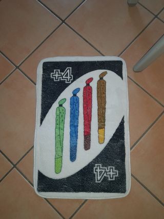 tappeto carte uno +4 joint cannabis