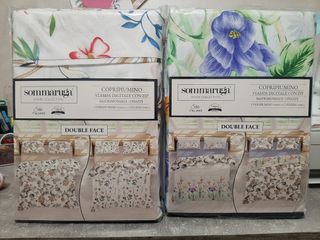2 copripiumini matrimoniale+4 federe