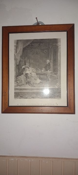 Quadro con disegno bianco e nero