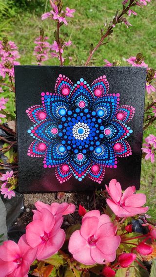 Mandala 'blu e fuxia'