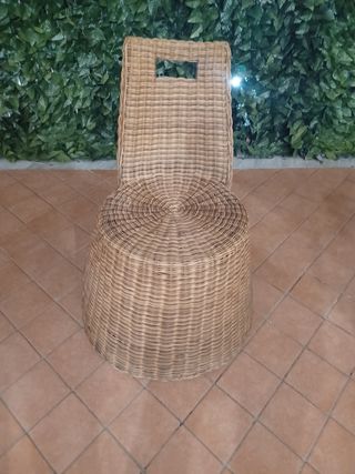 Sedia in vimini lavorazione a mano