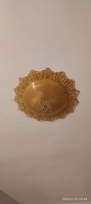 Plafoniera in vetro lavorata a mano