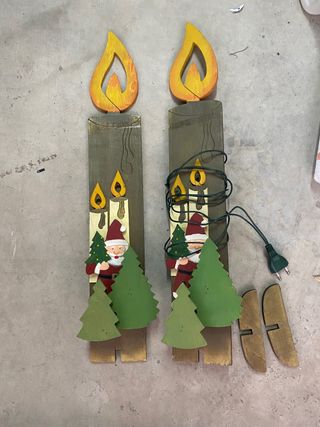 Candele in legno Natale