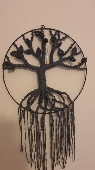 Decorazione albero macrame