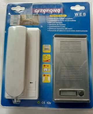 citofono 2 fili 220v con serratura 12volt
