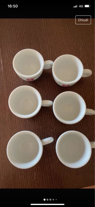 8 tazzine caffe’Illy decorate