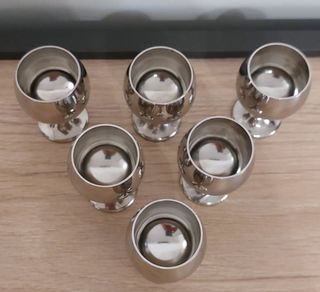 Calici vintage in acciaio inox