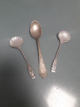 Tris cucchiaini argento antico