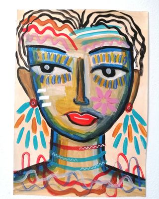 cuadro/arte original de rostro de mujer