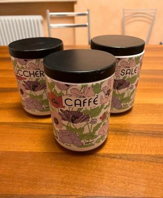 Tris barattoli caffè zucchero sale
