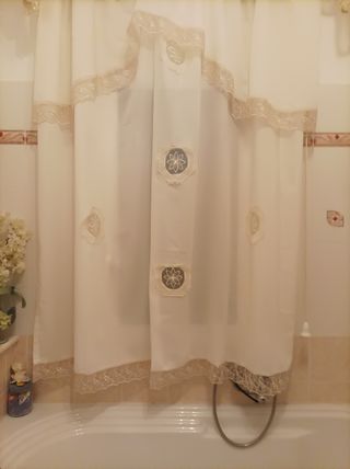 Tenda per finestra bagno lino