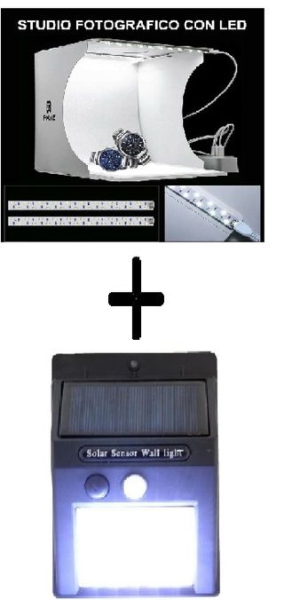 Tenda per foto + lampada solare