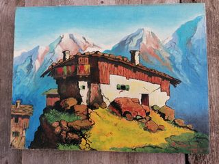 Quadro "casa in montagna" A. Campari1960