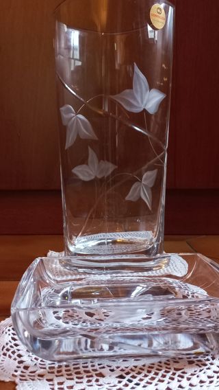vaso cristallo e portacenere