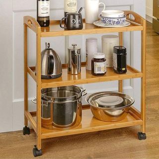 carrello cucina salvaspazio legno