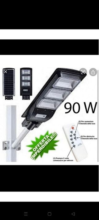 Lampione 90 watt ad energia solare