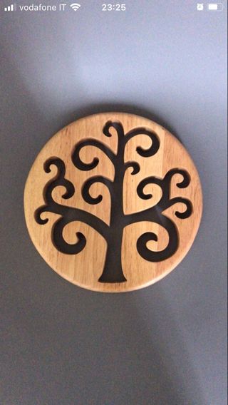 Sotto pentola in legno Albero della Vita